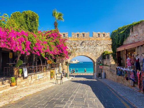 Rhodos Altstadt besuchen, Sokratesstraße, Hippokrates-Platz